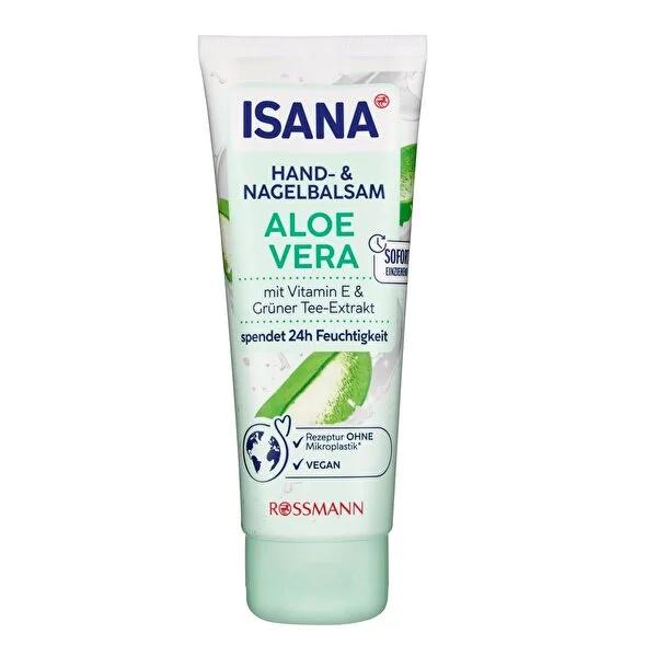 Isana Hand & Nail Cream - Aloe Vera, Microplastic-Free ...